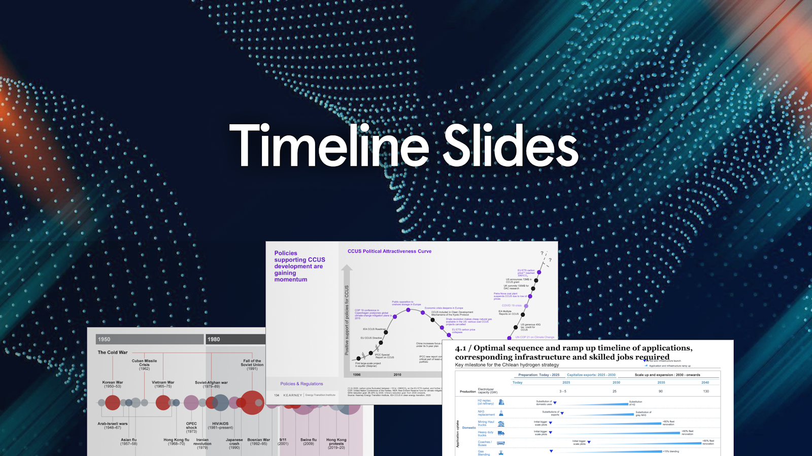 Timeline Slides with McKinsey, BCG and Bain examples